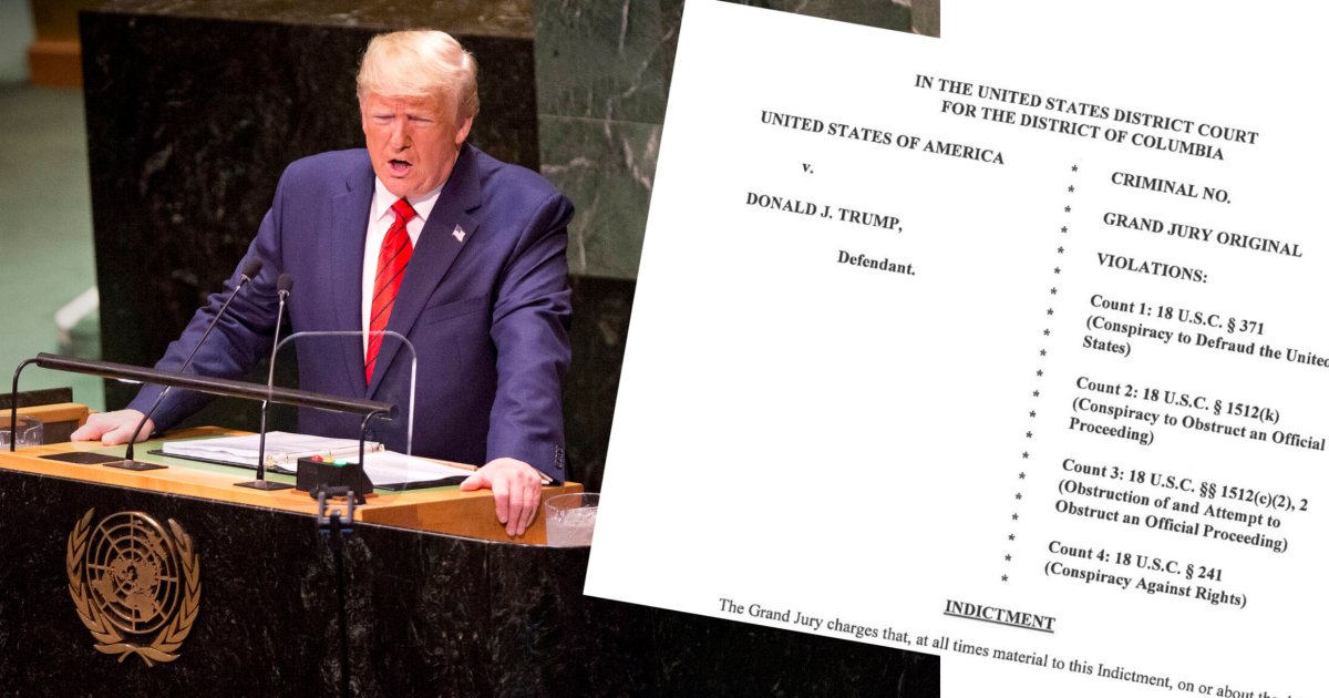 Donald Trump tiltalt for å ha løyet og forsøkt å omgjøre valget i 2020 ...